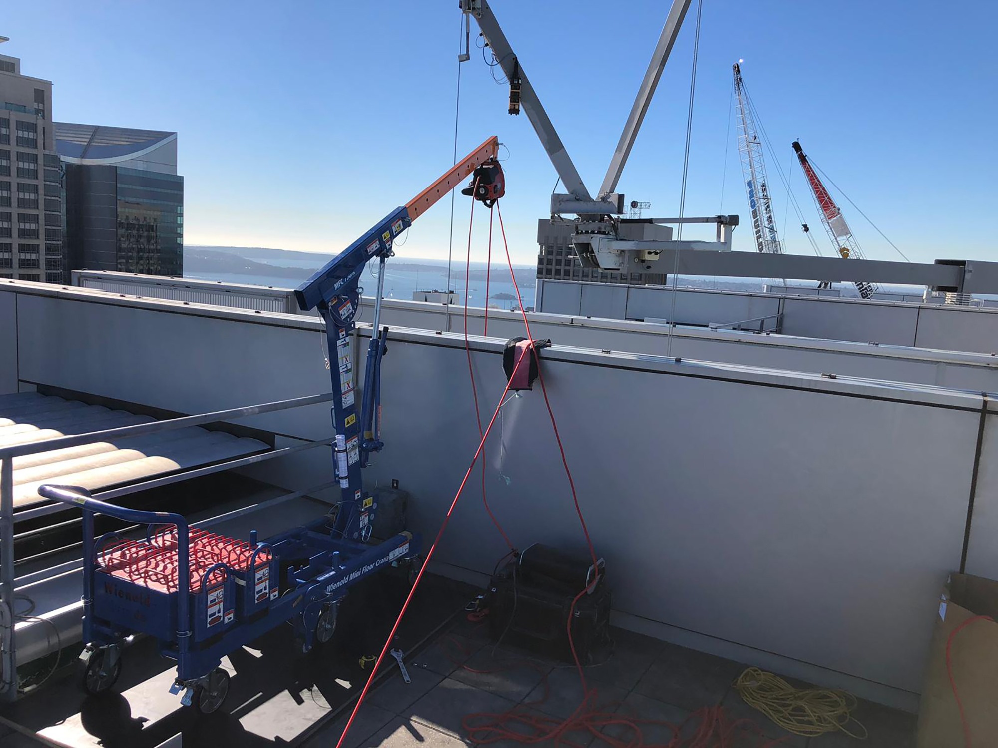 MFC 750 Mini Floor Crane with counterweights – Norbert Wienold GmbH